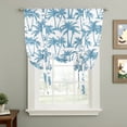 Blue Palm Tree Tie Up Curtains for Window, Thermal Insulated Balloon ...