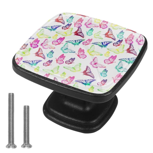 4 Pcs Cabinet Handle Drawer Pulls Butterflies Swarm Knobs with Screws ...