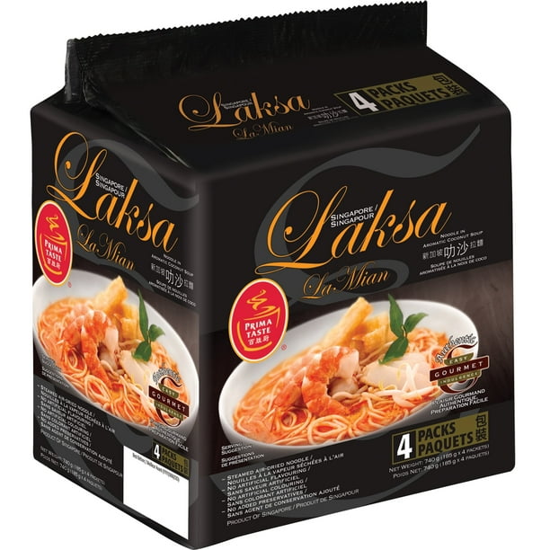 Prima Taste Singapore Laksa La Mian Instant Noodle in an aromatic spicy ...