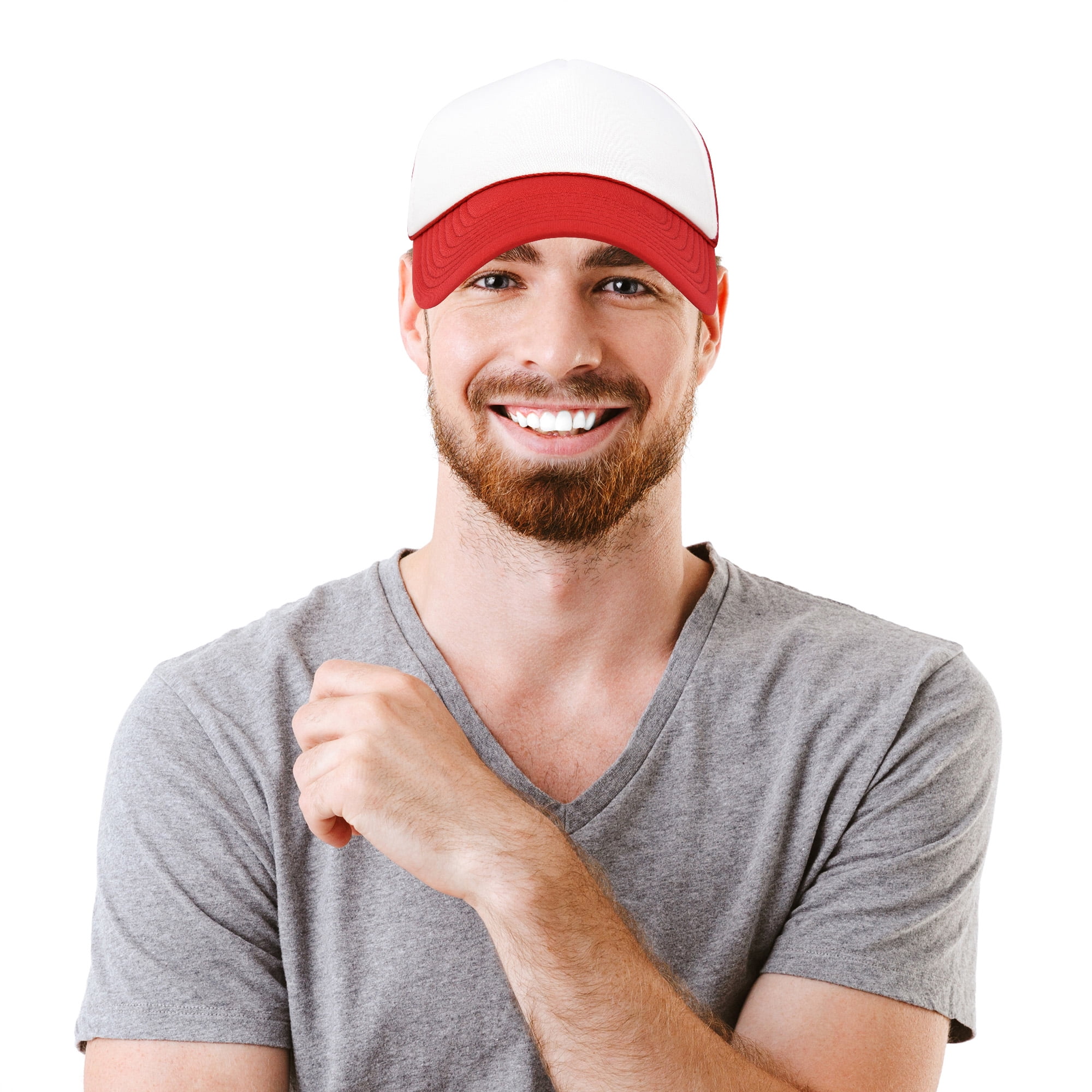 DALIX Two Tone Summer Mesh Cap in Red and White Philippines | Ubuy