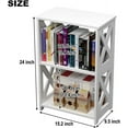 3 Tier Bookshelf, Small Bookcase for Small Spaces, Mini Thin Book Shelf ...