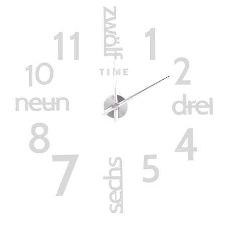 Large Frameless Wall Clock, DIY Wall Clock Kit, Acrylic Sticker Clock ...