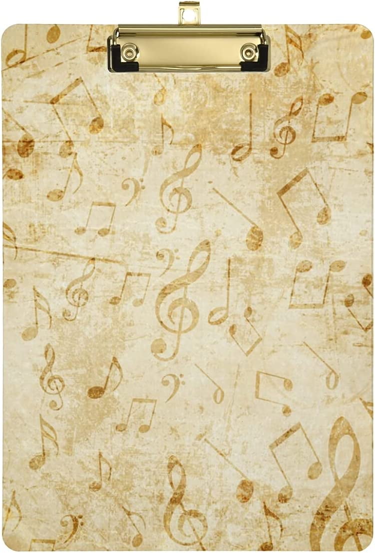 FMSHPON Old Music Notes Clipboard Hardboard Wood Nursing Clip Board and ...