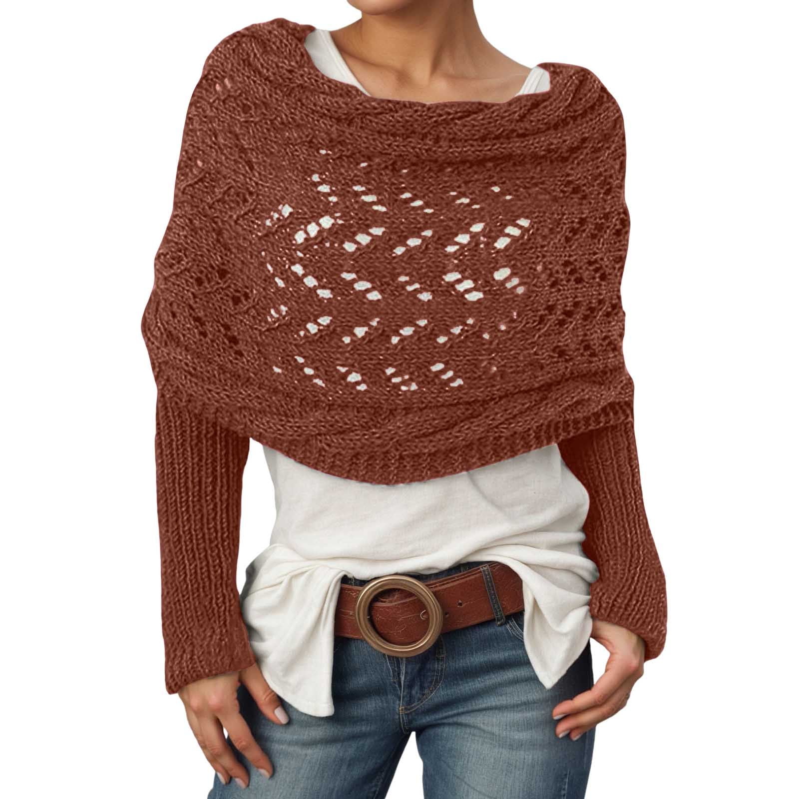 Click here for Ujnder Womens Pullover Sweater With Knitted Scarf... prices
