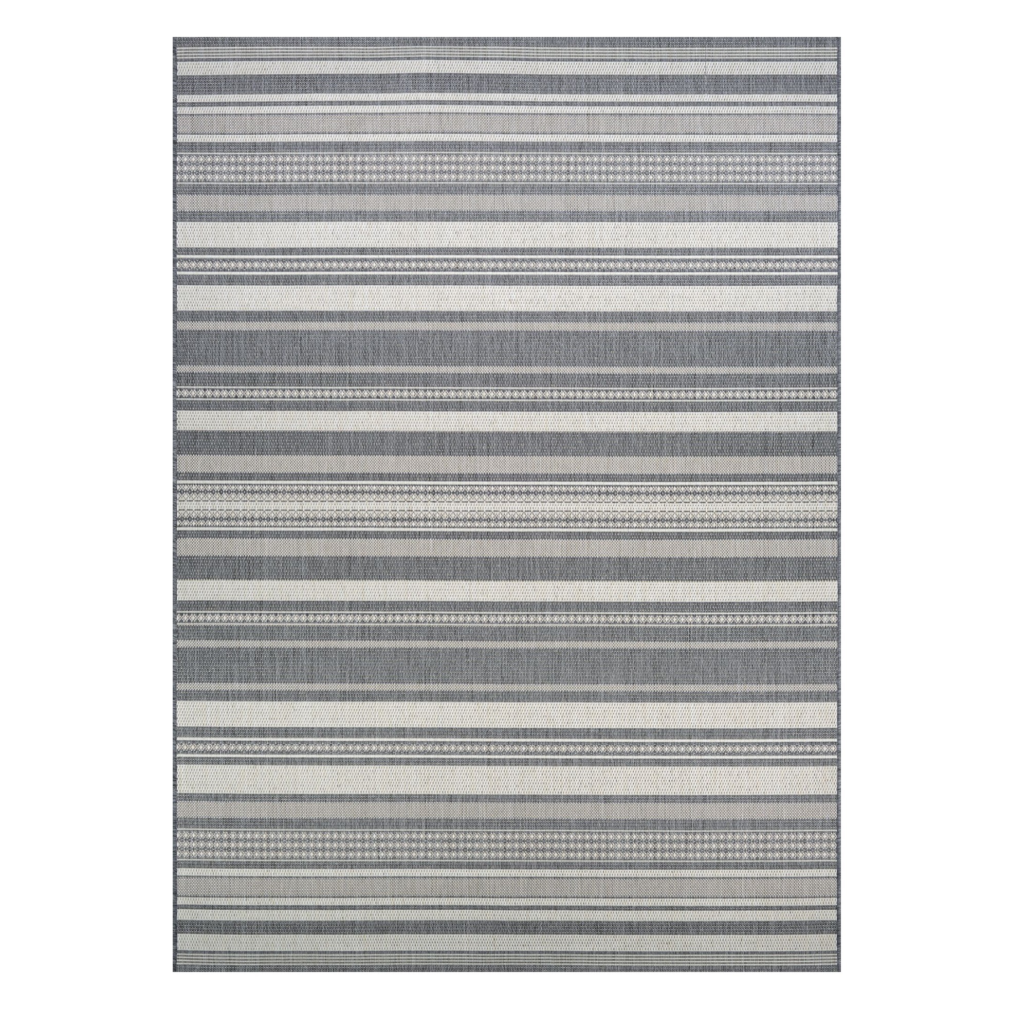 Couristan Recife Gazebo Stripe Indoor / Outdoor Area Rug, Champagne ...