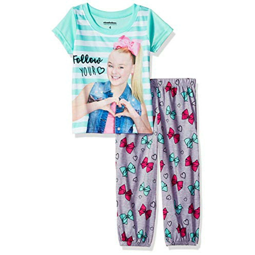 Nickelodeon - Nickelodeon Girls' Big JoJo Siwa 2-Piece Pajama Set ...