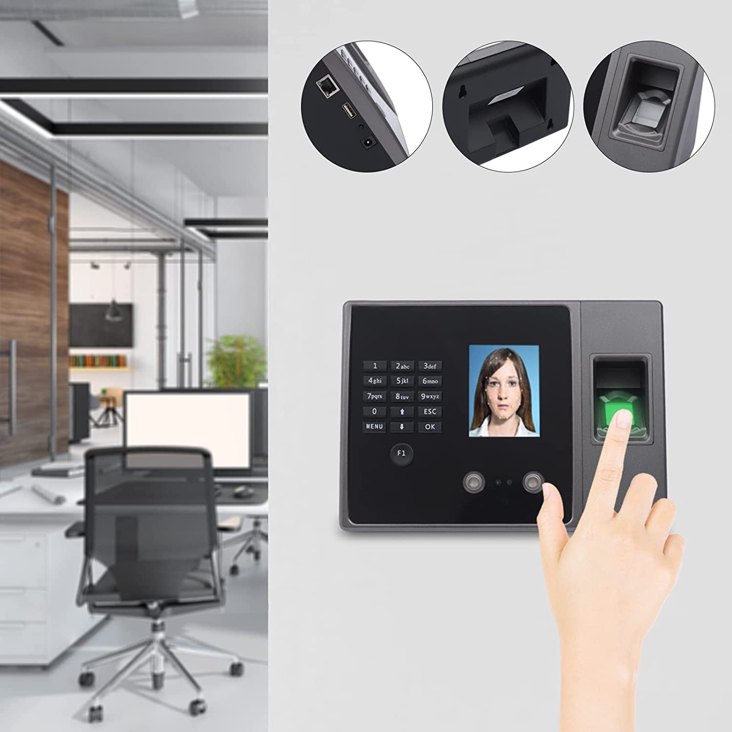Miumaeov Time Clocks for Employees Small Business with Face Recognition ...