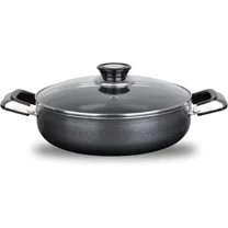 Alpine Cuisine 10 Quart Non-stick Stock Pot with Tempered Glass Lid and ...