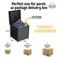 EHHLY Deck Box, 51 Gallon Package Bin Delivery Box for Outside Front ...