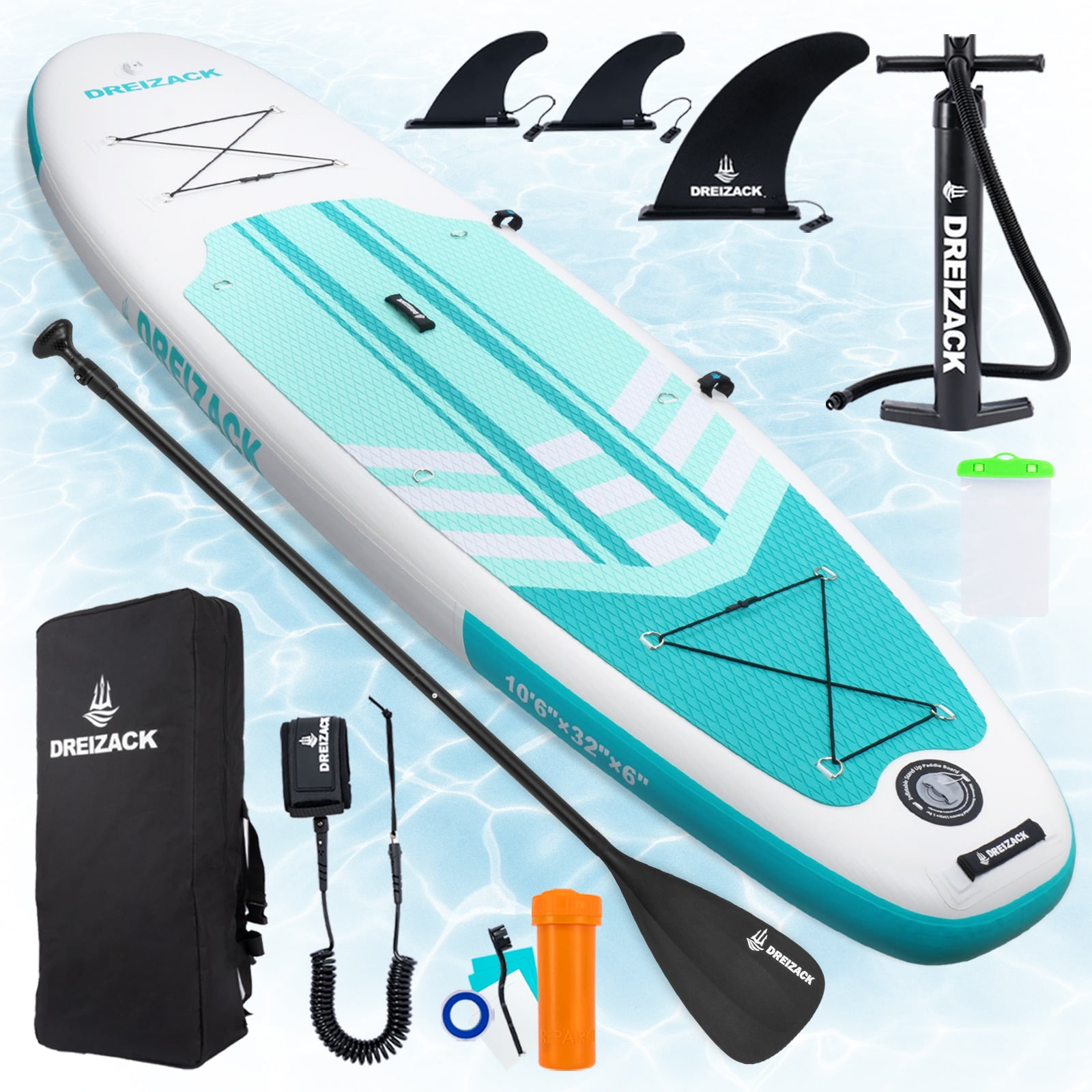 FAIZHI Inflatable Stand Up Paddle Board, 10.6FT SUP Paddle Boards for ...