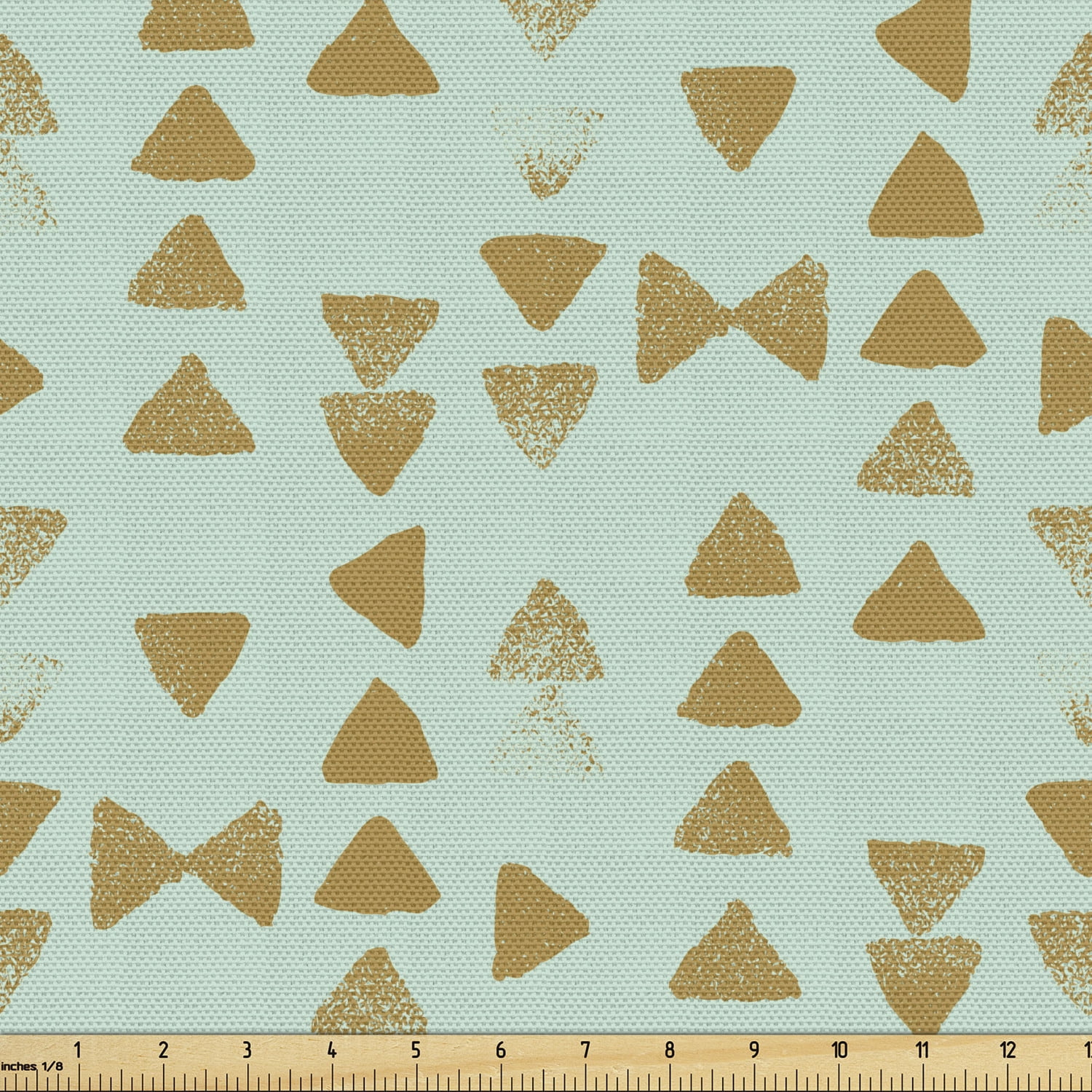 Abstract Fabric by the Yard Upholstery, Grunge Toned Murky Triangles ...