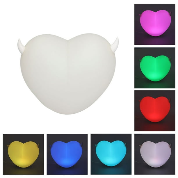 Loewten Heart Night Light Exquisite Appearance Rechargeable Battery ...