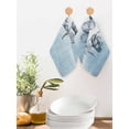Blue Flower Kitchen Dish Towels for Drying Dishes Set of 3, Retro ...