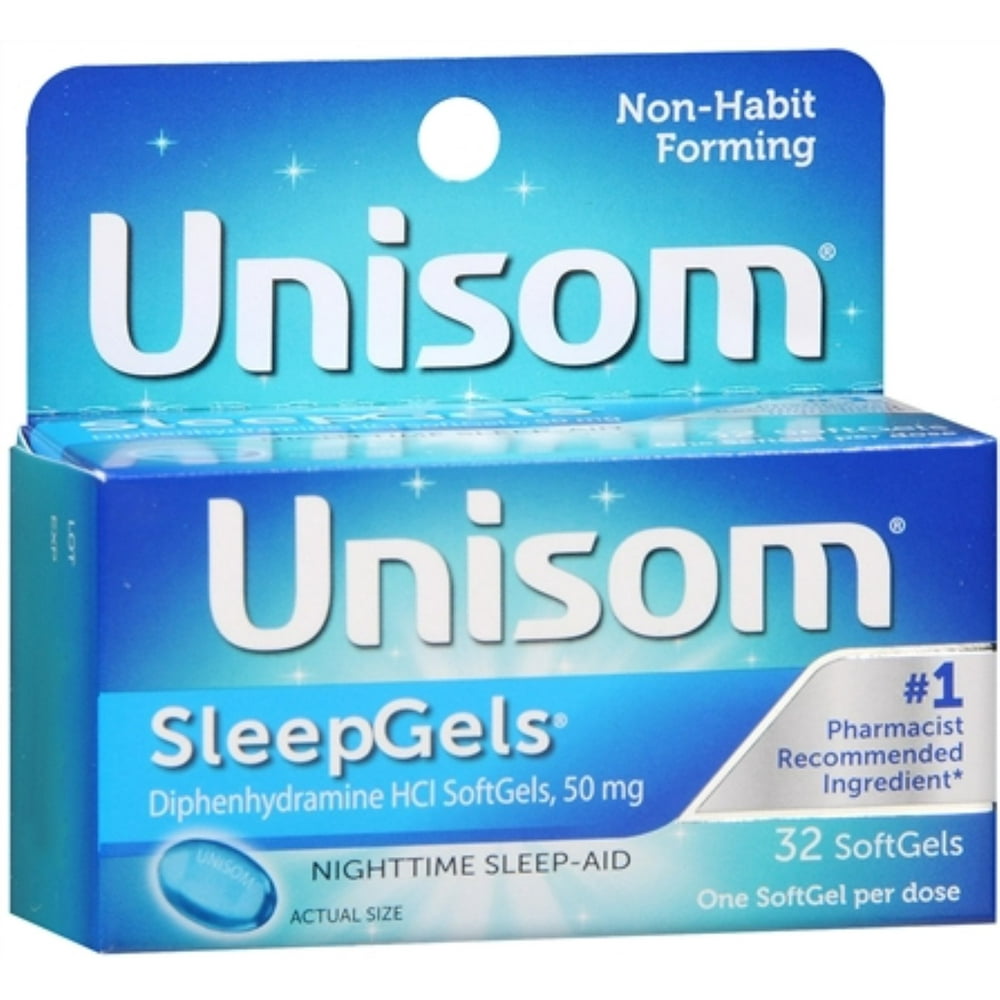 Unisom SleepGels 32 Caps (Pack of 2) - Walmart.com - Walmart.com