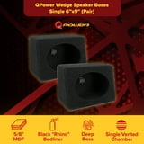 "Q-POWER 6x9"" QTW6X9 Q-Bomb Car Speaker Boxes with Bedliner Spray Pair ...