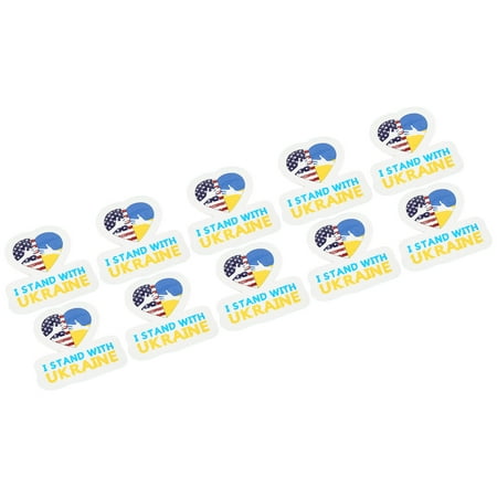 Ecomeon 10Pcs Ukraine Sticker Ukrainian Flag Sticker Decal For Cars ...