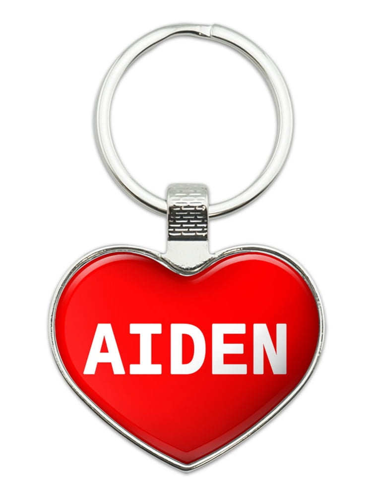 Aiden I Love Name Heart Metal Key Chain - Walmart.com