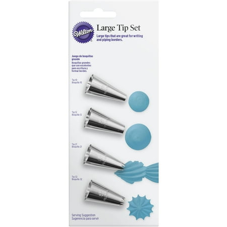 Wilton 4-Piece Large Icing Tip Set, 418-6608 - Walmart.com