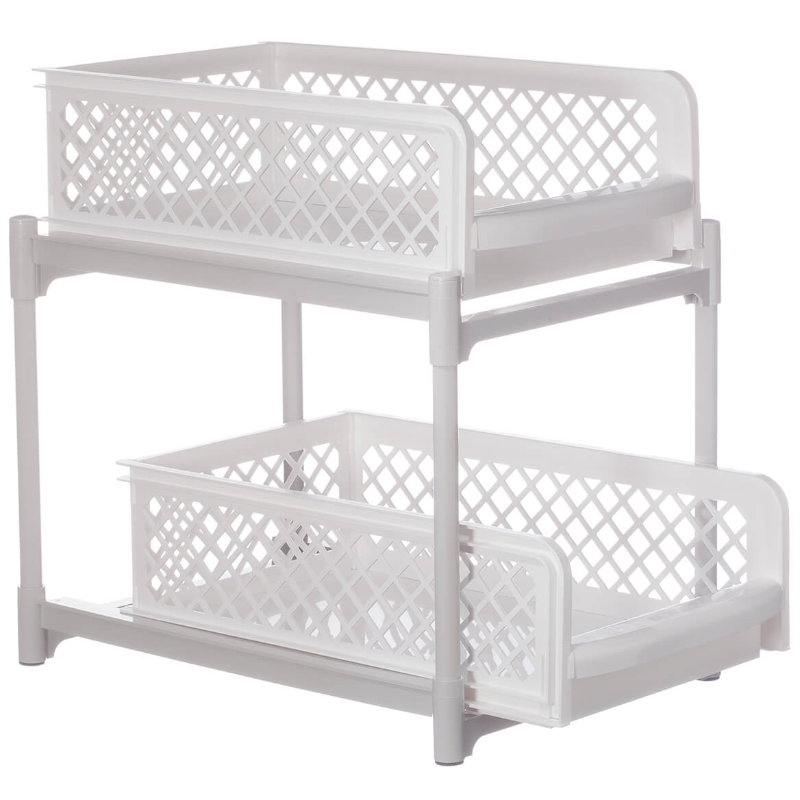 Fox Valley Traders 2-Tier Storage Cabinet Organizer, White - Walmart.com