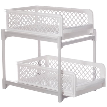 madesmart Two-Tier Organizer with Dividers, Frost, Grey - Walmart.com