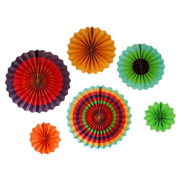 Mandala Crafts Fiesta Party Decoration Hanging Paper Fan Set for ...