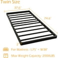 Twin Box Spring 2 Inch Low Profile, Heavy Duty Metal Box Spring Bed ...