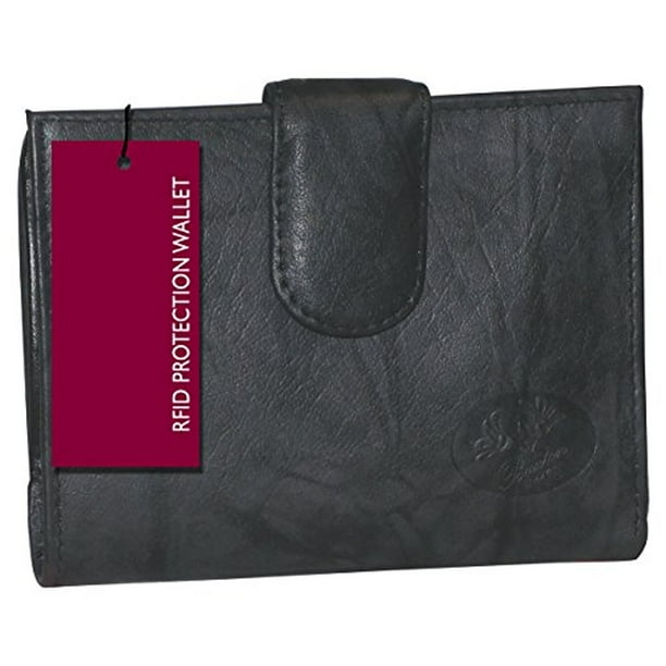Buxton Heiress Leather Double Cardex Wallet 15 Credit Card Slots (Black ...