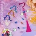 Beadable Keychain Colorful Triangle Shaped Blank Bar with Snap Hook for ...