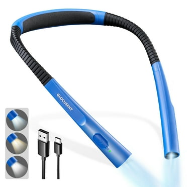 3 colors 6 brightness reading light, bendable neck lamp, 80 hours long ...