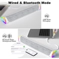 R30 Plus Bluetooth Computer Speakers for PC Desktop, 6 Modes LED Lights ...
