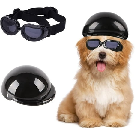 Tatum88 2 Pack Pet Helmets and Goggles Dog Motorcycle Helmet and ...