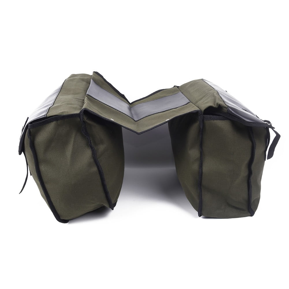 Motorcycle Touring Saddle Bag Canvas Panniers Motorbike Back Pack ...