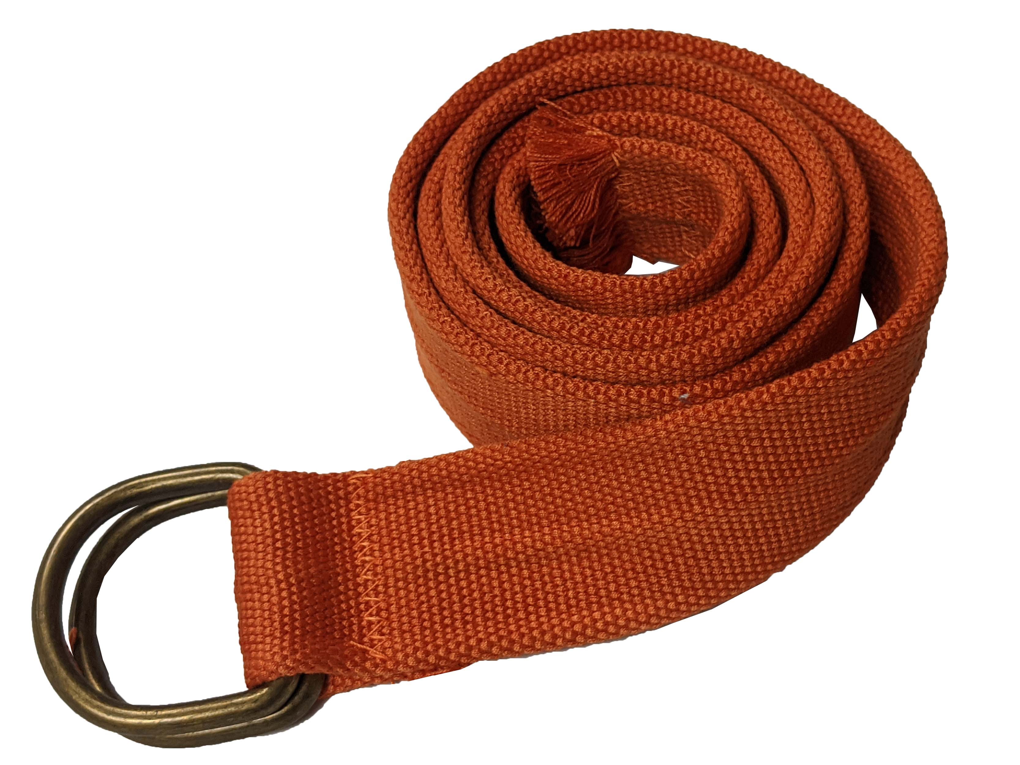 Military Web Belt - Expedition Type with D-Ring Closure.Orange-length ...