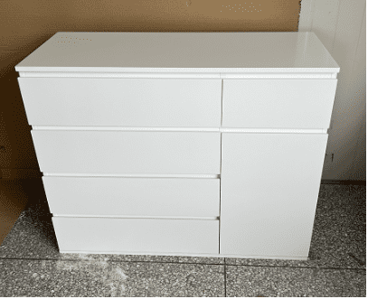 Homfa 5 Drawer White Dresser, Modern Storage Cabinet for Bedroom, White ...