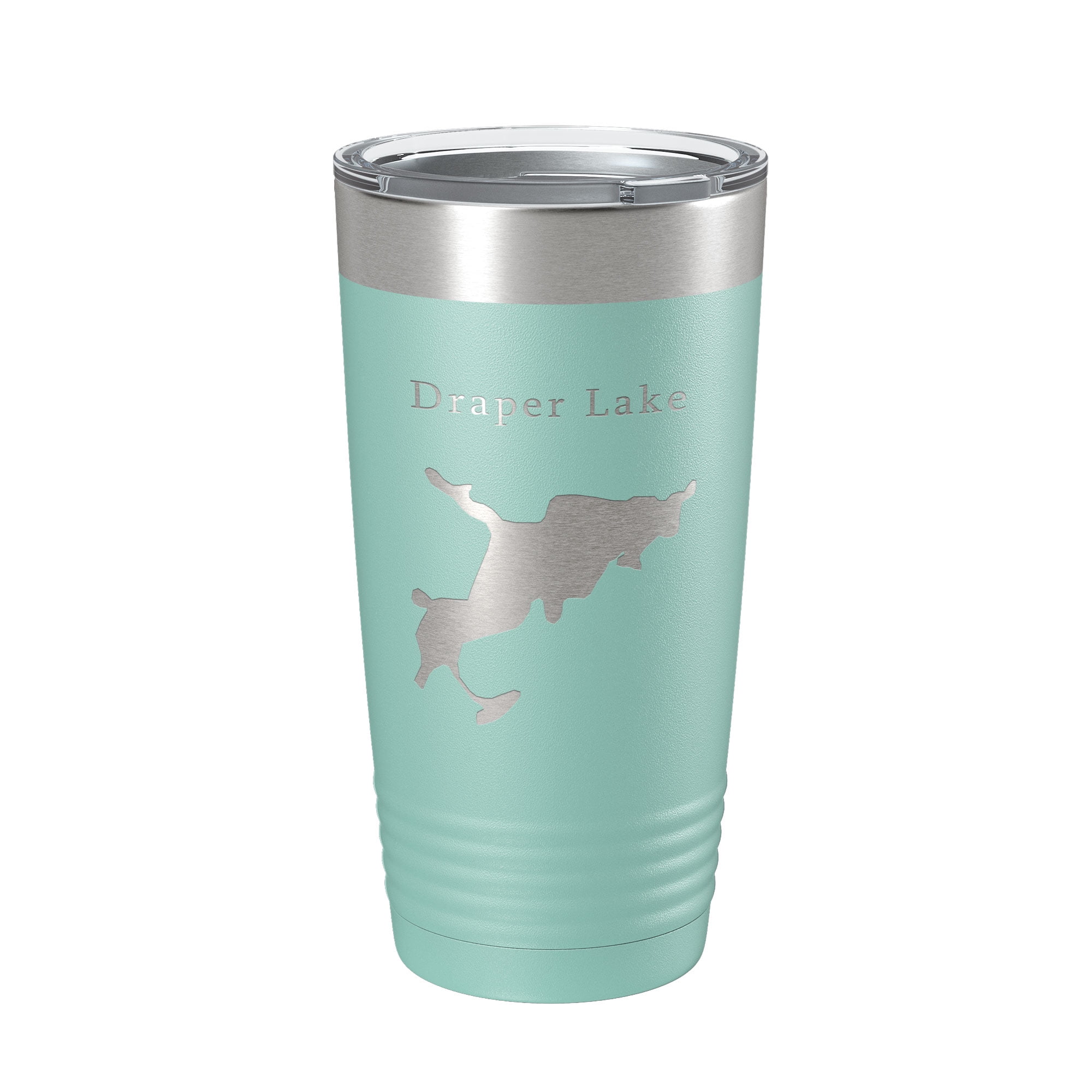 Draper Lake Map Tumbler Travel Mug Insulated Laser Engraved Coffee Cup ...
