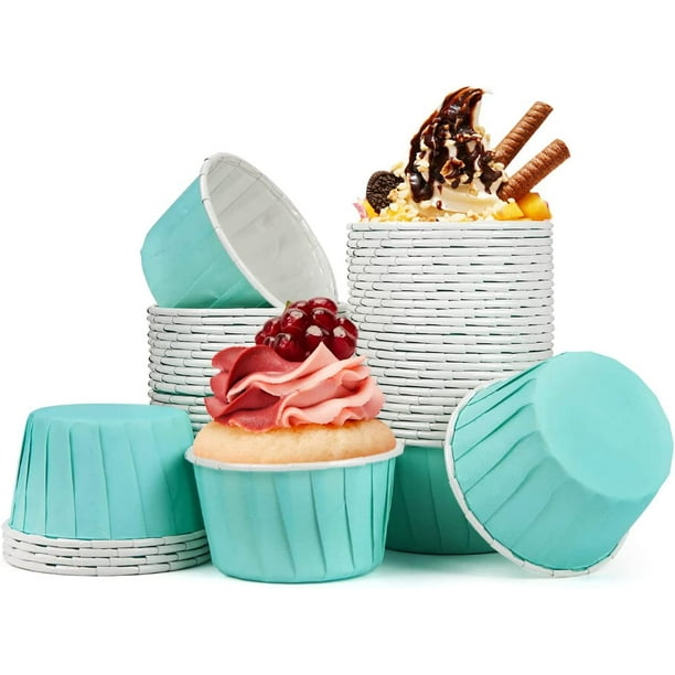 Pack of 50 Paper Muffin Cases Mini Cupcake Moulds for Weddings ...