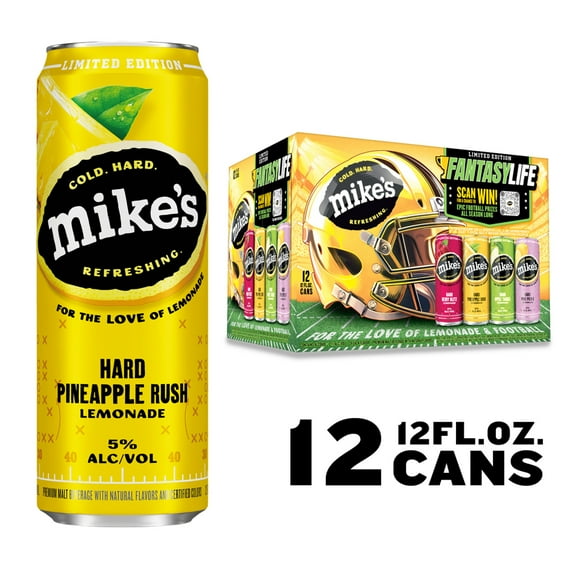 Mike's Harder Lemonade Variety Pack, 12 Pack, 12 fl oz Cans, 8% ABV ...