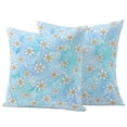 Daisy Pillow Covers 2 Pack Floral Blue Background Blue Gradient White ...