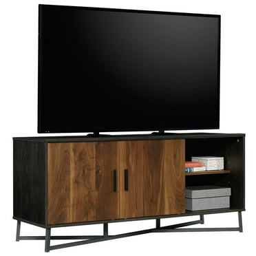 Appealing Wooden TV Console, Black and Brown - Walmart.com