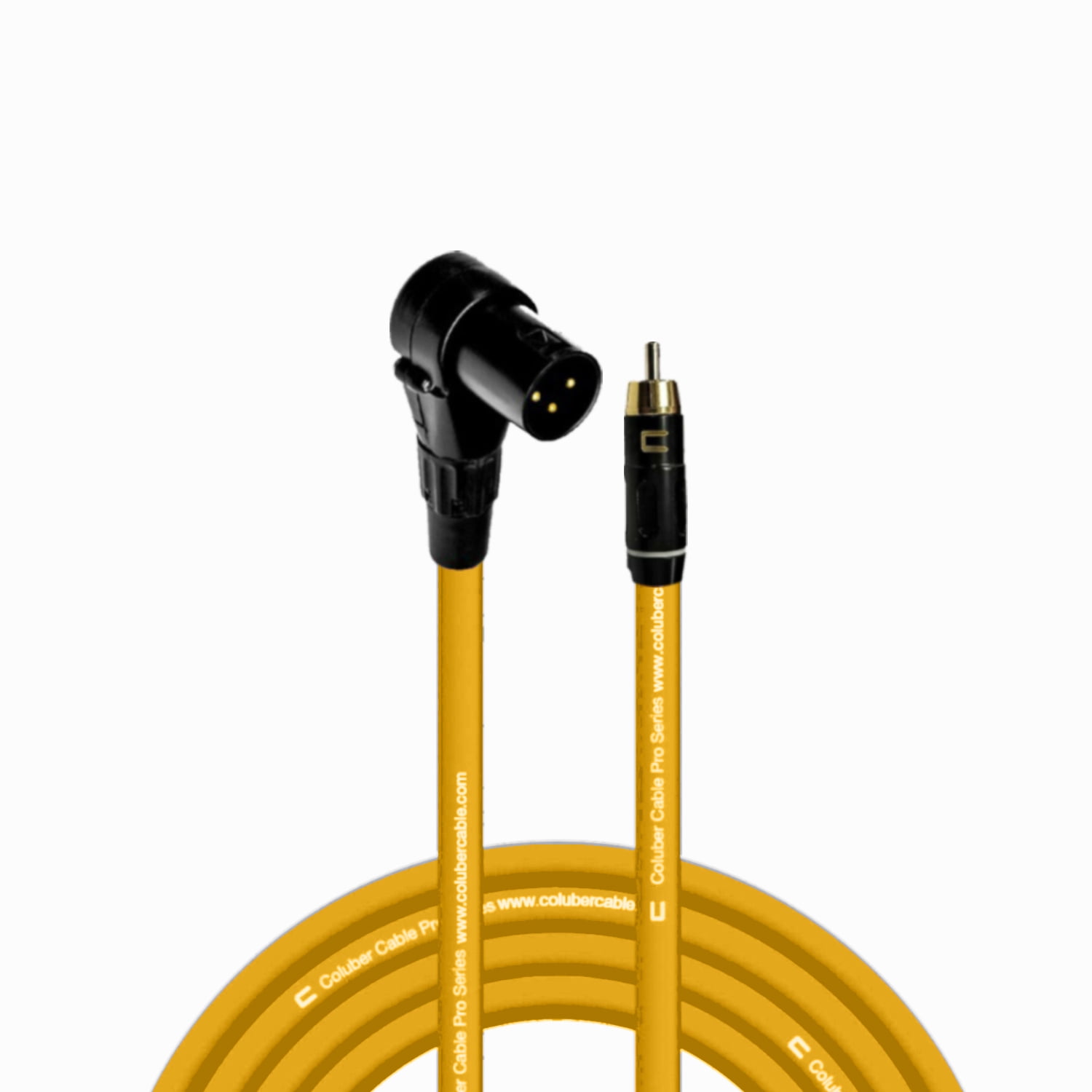 Coluber Cable Balanced Right Angle XLR Male to RCA Male Pro 3-Pin ...