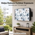 Abstract Art Outdoor TV Cover 80 to 85 Inch Blue Brown Watercolor ...