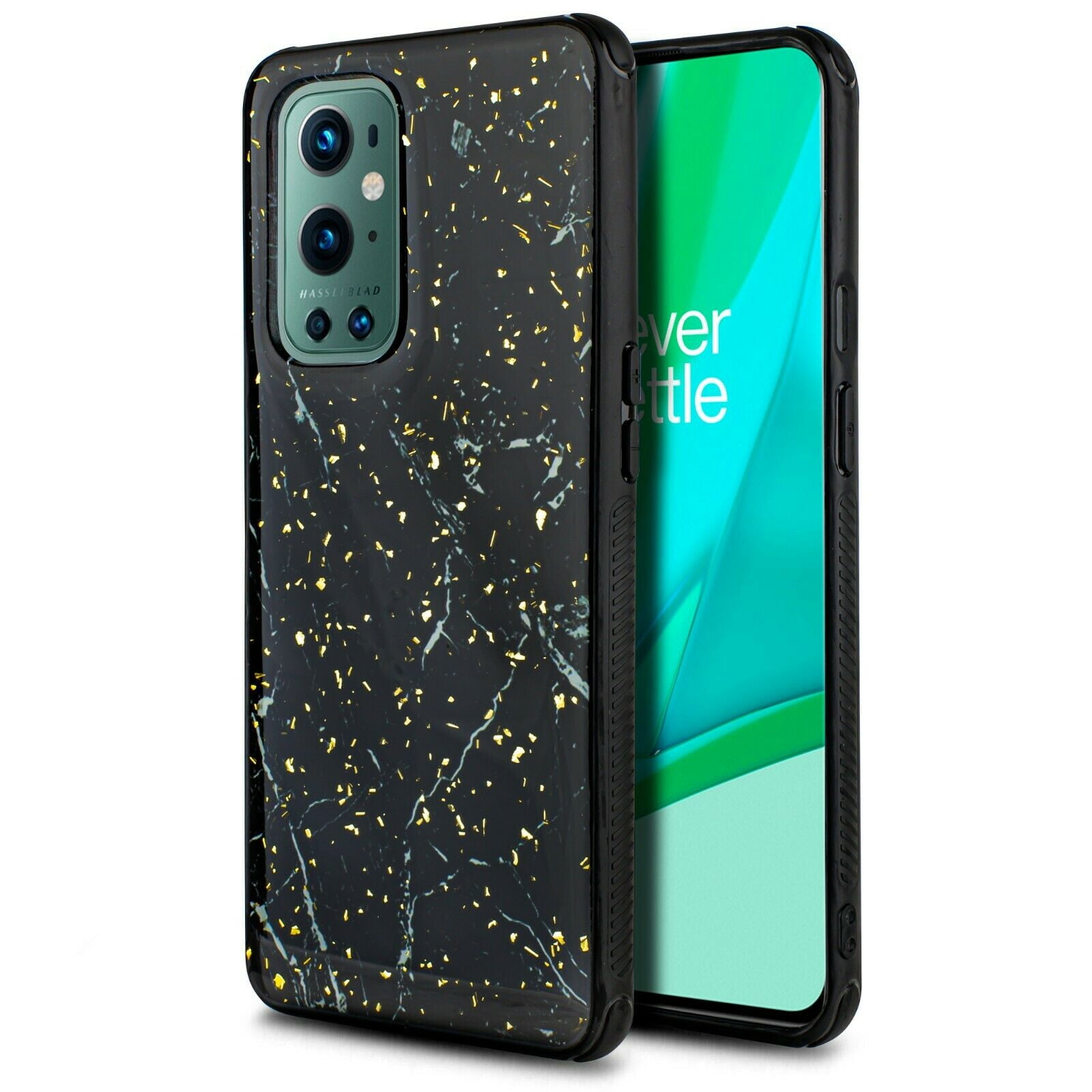 for OnePlus 9 Pro 1+9 PRO Cell Phone Case Chrome Marble Hard Back Slip ...