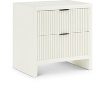 Meridian Furniture Mid-Century Modern Oakwood White Oak Night Stand ...