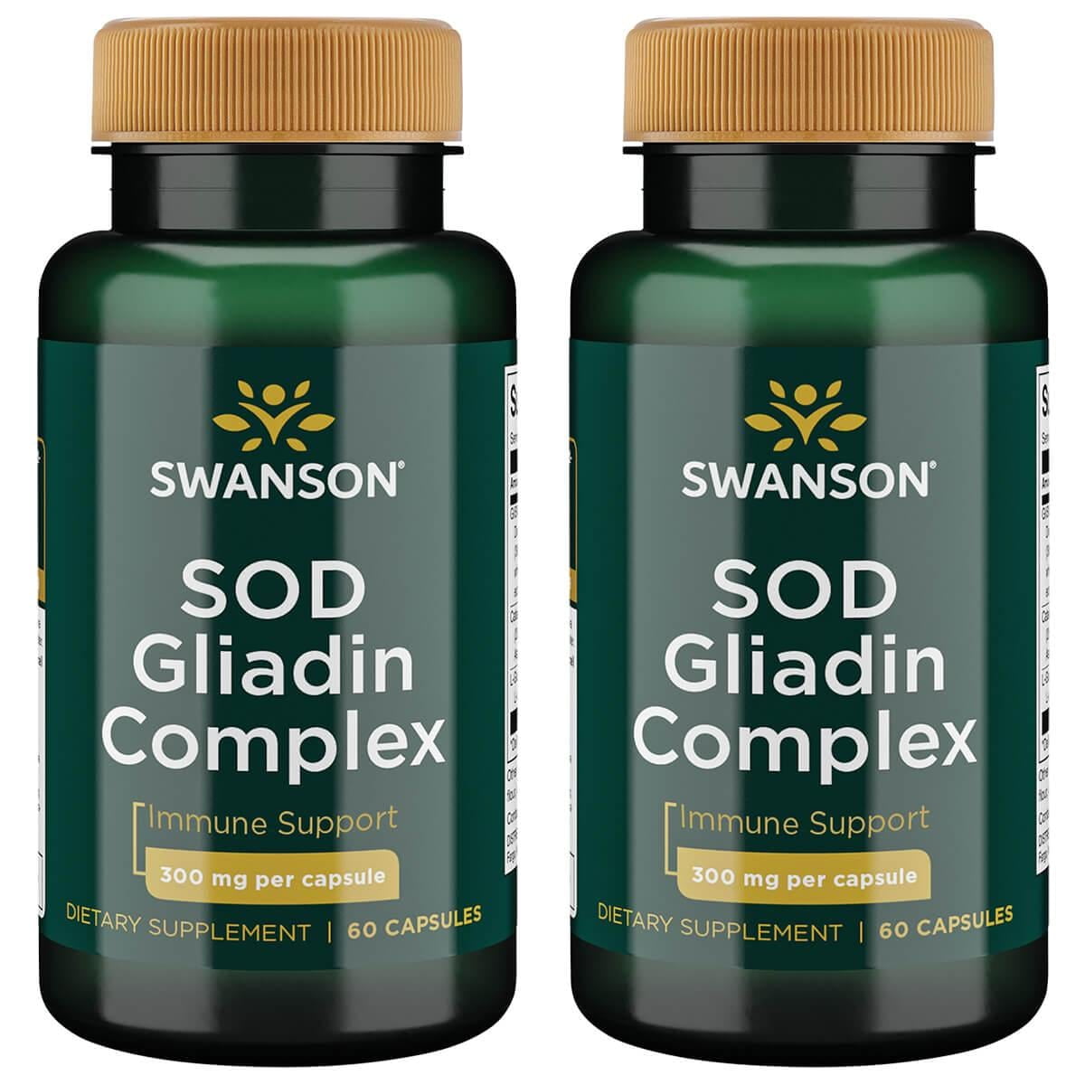 Swanson Sod Gliadin Complex 300 mg 60 Caps 2 Pack - Walmart.com