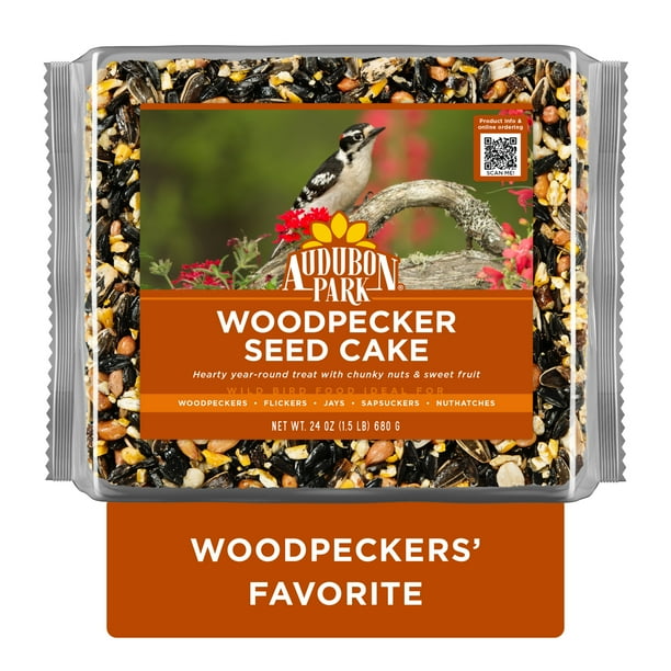Audubon Park Woodpecker Seed Cake Wild Bird Food, Pressed Seed Block ...