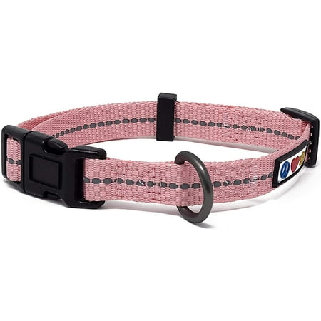 Pawtitas Recycled Dog Collar with Reflective Stitched Puppy Collar Made ...