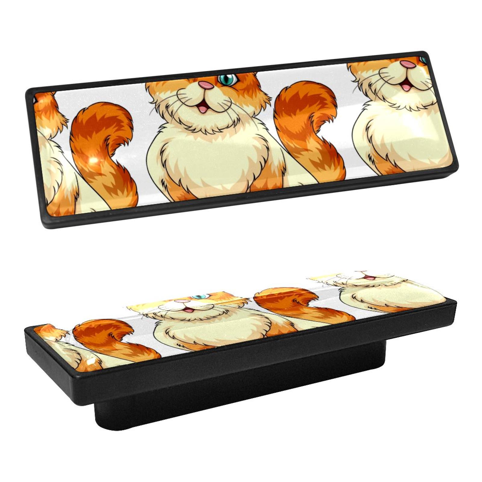 4 Pcs Rectangle Cabinet Handle Cupboard Knob Drawer Pulls Handle Cat ...