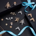 14Pcs 7 Style Star & Flower & Wheat & Spider Alloy Brooch Pins with ...