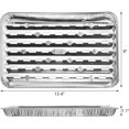 30 Pack Disposable Aluminum Pans with Perforated Bottom for Air ...
