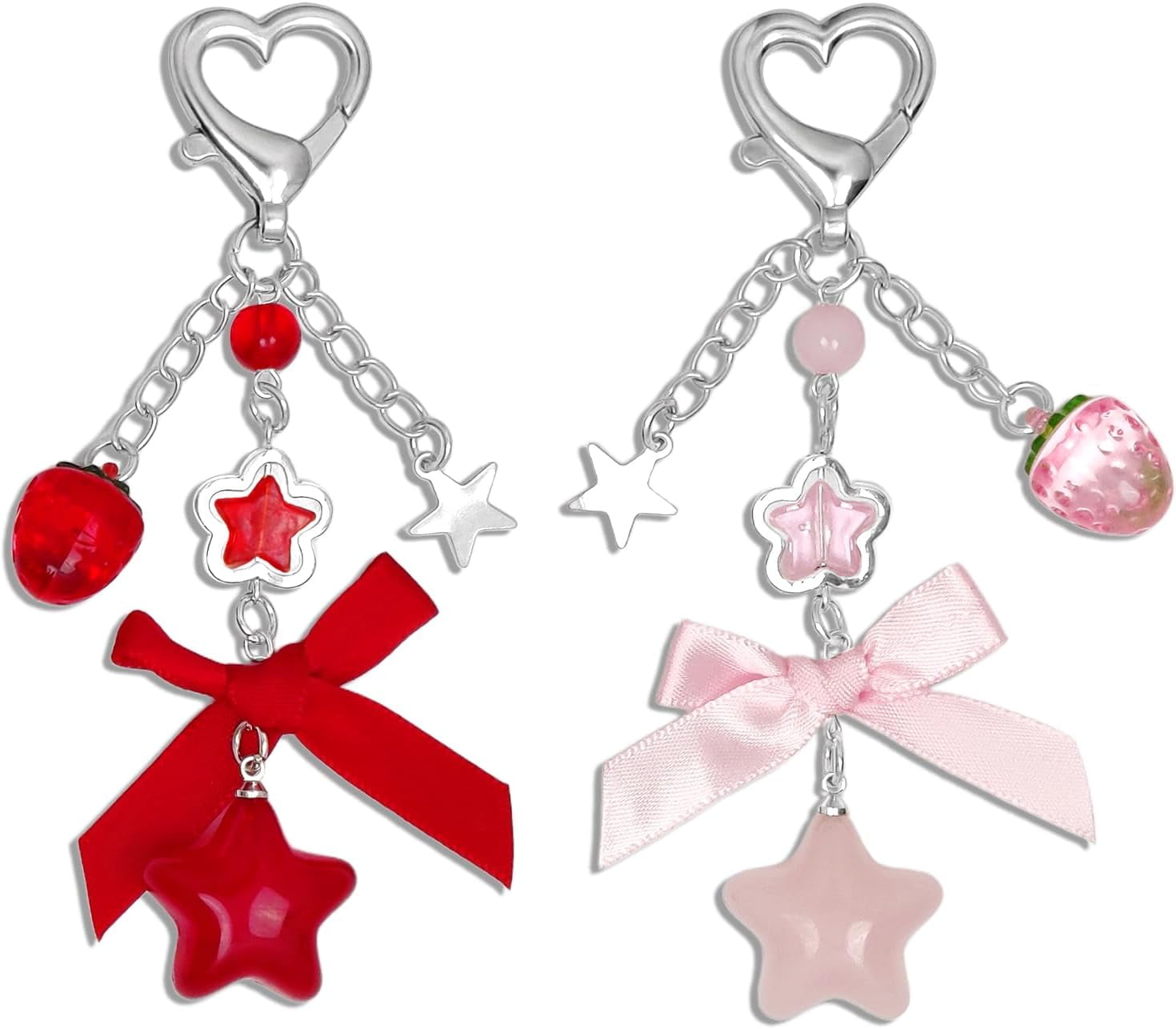 shiyou-Keychain for Women Gold Bow Angel Wings KeyChains Novel Star ...